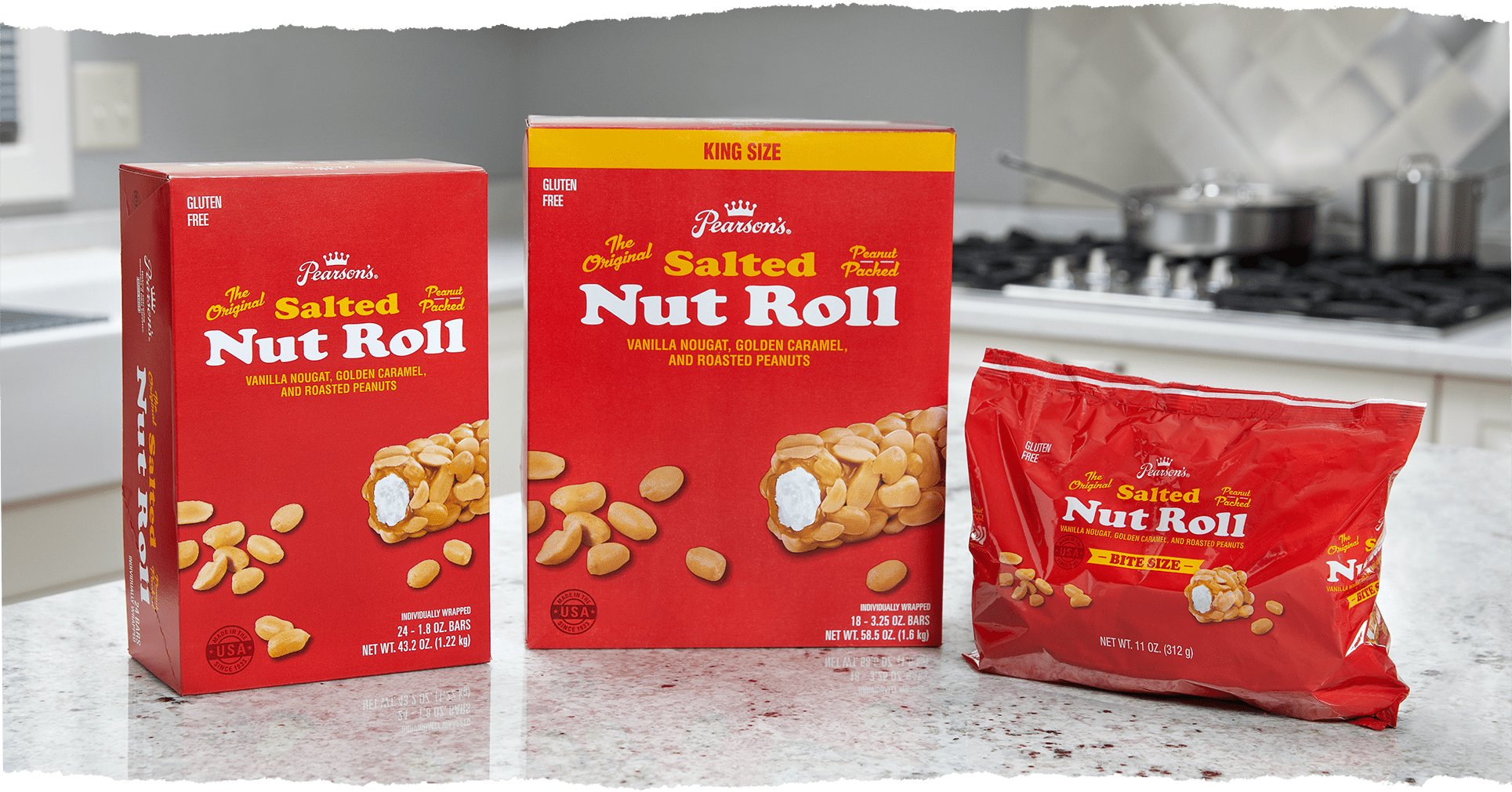 Salted Nut Roll | Peanuts, Caramel & Nougat | Pearson's Candy