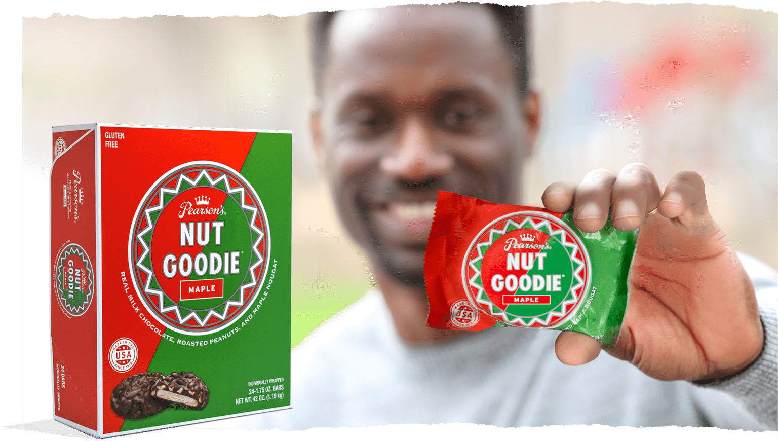 Nut Goodie | Chocolate, Peanuts & Maple Nougat | Pearson's Candy