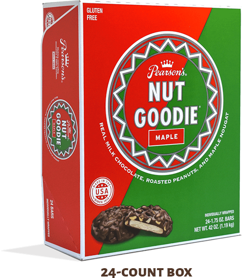 Nut Goodie | Chocolate, Peanuts & Maple Nougat | Pearson's Candy